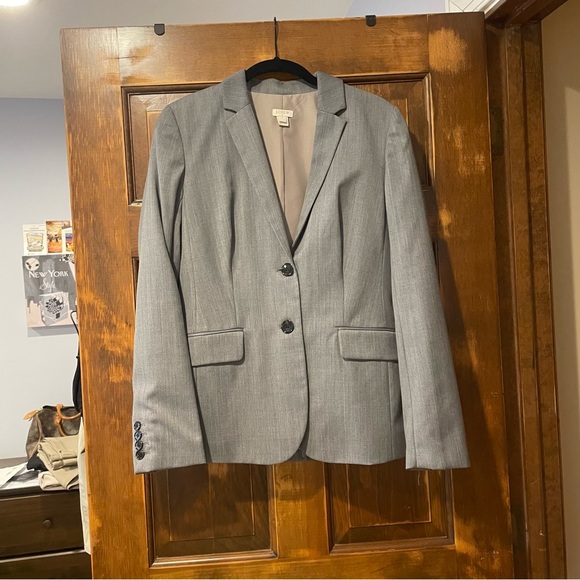 J. Crew | Jackets & Coats | J Crew Light Grey Two Button Blazer | Poshmark